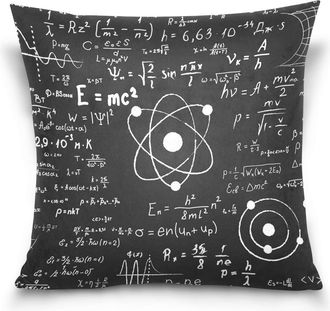 Linomo Kissenbezug 40x40 cm, Mathematik Formel Pädagogisch Dekorative Kissenbezug Kissenhülle für Couch Sofa Bett Hause