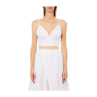 Liu Jo Femme, Tops, Blanc, Taille: 40 FR Top Noir