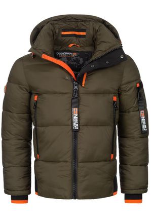 Geographical Norway Herren Winter Jacke warm gef&uuml;ttert Parka Steppjacke Outdoor gesteppt Neu Warm gesteppt PUFFER FvS Production H-H, Farbe:KAKI, Gr&ouml;&szlig;e:XXL