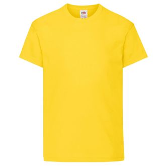 Fruit Of The Loom Kinder Original Kurzarm T-Shirt (12-13 Jahre) (Gelb)