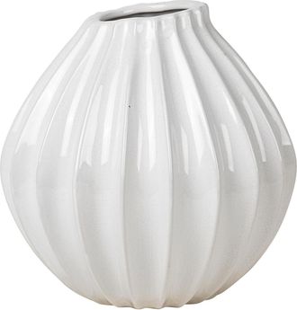 Broste Copenhagen Broste Copenhagen 14445214 Vase, Keramik, Weiß, 25cm