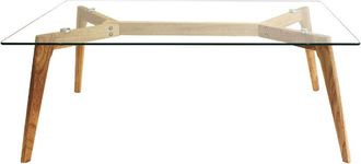 The Home Deco Factory The Home Deco Factory - Table basse rectangulaire en verre 110 x 60 x 45 cm