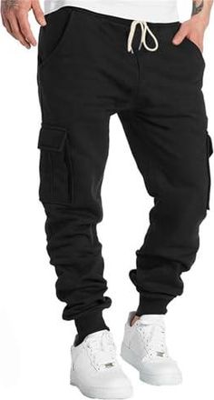 Generic CPIDAH Pantalon Homme Grande Taille Pantalon Homme Taille Elastique Jogging Hommes D&eacute;contract&eacute; Coupe Pants Trousers avec Poches Athl&eacute;tique Casual Pant