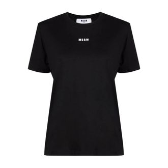 Msgm 99 Schwarzes T-Shirt - - Tops - Damen - Schwarzk - S
