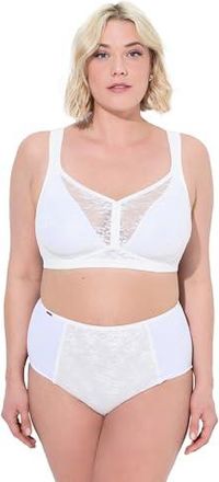 Ulla Popken Femme Grandes Tailles Soutien-Gorge Minimiseur à Bonnets Spacer. sans Armatures - Bonnets C-E Blanc Neige 115C 830098200-115C