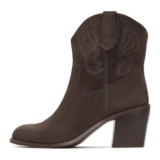 Cesare Gaspari Femme, Chaussures, Brun, Taille: 40 EU Élégantes Bottines en Daim Marron