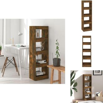 vidaXL Biblioth&egrave;que/S&eacute;parateur de pi&egrave;ce Ch&ecirc;ne fum&eacute; 40x30x135 cm - Biblioth&egrave;que - Meuble Rangement - &Eacute;tag&egrave;re - S&eacute;parateur Pi&egrave;ce - Biblioth&egrave;que Moderne