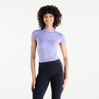 New Balance Femme NB Define Fitted T-Shirt en Violet, Poly Knit, Taille XL