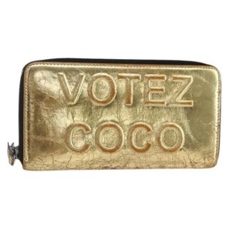 Chanel Portefeuille Vintage Pre-owned - Femme - Pre-owned - Jaune - Taille: ONE Size