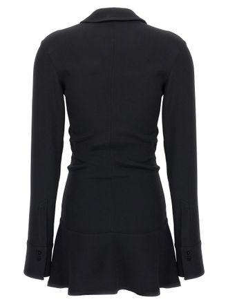 The Attico Polo Collar Mini Dress - Black