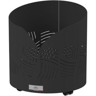 Le Marquier Porte b&ucirc;che rond Essentiel avec roulettes Noir - Le Marquier
