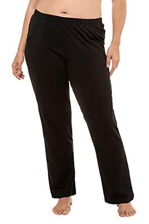Ulla Popken Hose, Bootcut Pantalon, Noir (Schwarz 10), 42/44 EU