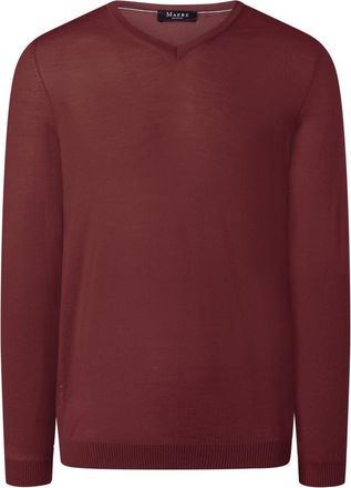 Maerz Leichter Pullover aus Merinowolle mit V-Ausschnitt in