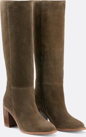 La Redoute Collections Bottes À Talon En Cuir Suédé Signature Florie