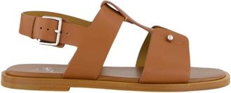 Christian Louboutin Homme, Chaussures, Brun, Taille: 40 EU Sandales en Cuir Cuoio avec D&eacute;tail M&eacute;tallique