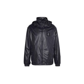 A|X Armani Exchange Mens Modern Windbreaker, Black, X-Large