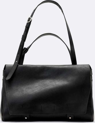 AllSaints Joan Leder-Umh&auml;ngetasche in Schwarz