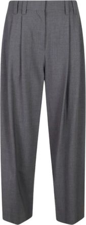 Brunello Cucinelli Tropical Luxury Wollhose - - Trousers - Damen - Grau - XS