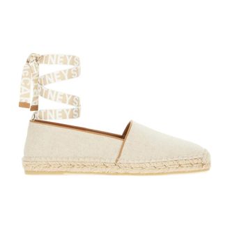 Stella McCartney Femme, Chaussures, Beige, Taille: 40 EU Espadrilles plates avec logo