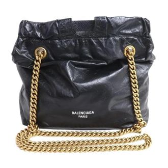 Balenciaga Pre-owned Crush Small Calfskin Tote Bag - - Pre-owned - Damen - Schwarzk - ONE SIZE