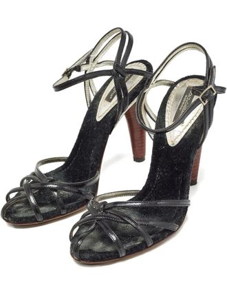 Dolce & Gabbana sandales en cuir verni 100 mm - Noir
