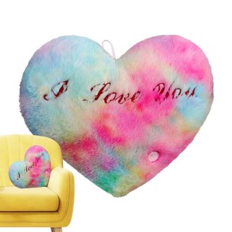 Generico LED-Herz-Kissen: 35,6 cm (14,17 Zoll) beleuchtetes Pl&uuml;schkissen, niedlicher gl&auml;nzender Pl&uuml;sch, weiche und kuschelige Dekoration, leuchtender, der die 