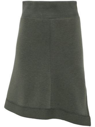 sacai minijupe Sponge Sweat à design asymétrique - Vert