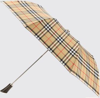 Burberry Klassischer Regenschirm aus Baumwollmischung mit Check-Muster und EKD-Logo