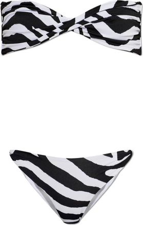 Balmain Femme, Maillots de bain, Blanc, Taille: 36 FR Maillot de bain deux pi&egrave;ces Z&egrave;bre