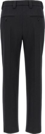 Prada Womens Gray Virgin Wool Dress Pants