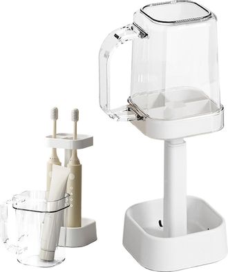 Generic Zahnb&uuml;rstenhalter Mit Kapuze | Staubfreie Zahnb&uuml;rstenaufbewahrung - Wasserdichter mobiler Zahnb&uuml;rstenhalter Mit 3 Schlitzen Und Griff F&uuml;r Badezimmer W