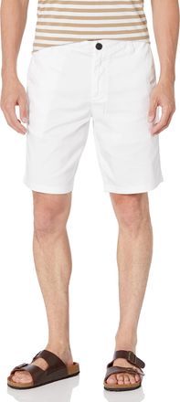 A|X Armani Exchange Mens Solid Stretch Twill Casual Shorts, White, 6
