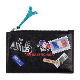 Balenciaga Unisex Cash Long Card Holder - Balenciaga Leather Multicolor Lambskin Accessories Card-Holder