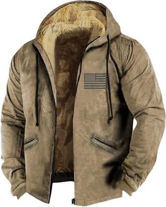 Generic Blouson Homme Hiver Chaud Capuche Loose Uni Manteau Fashion Oversized Avec Poches Zipp&eacute;