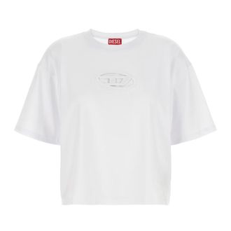 Diesel Femme, Tops, Blanc, Taille: 38 FR T-Buxt-Crop-Od