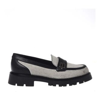 Baldinini Canvas und Leder Loafer - - Shoes - Damen - Beige - 40 EU