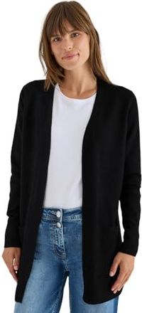 Cecil 2515400 Cardigan Ouvert Cosy, Noir, XS Femme