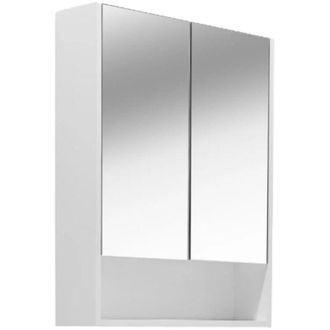 Puma Naturel Lucca Badezimmerschrank montiert 60x75 cm, Laminat, 4 Einlegeböden, Spiegel weiß (LUCCA60CABW)