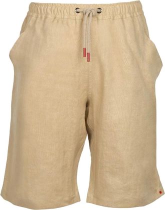 Kiton Homme, Shorts, Beige, Taille: 2XL Linen Short Pants