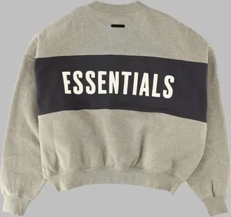 Fear of God Logo-Printed Cropped Sweatshirt - Gray