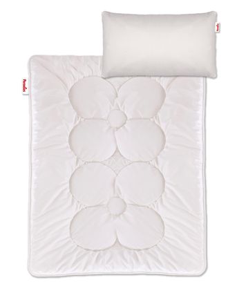 Paradies Prima Bio Bettenset, Kinderbett 100x135 cm + Kinderkissen 40x60 cm, atmungsaktives Kinderdecken-Set