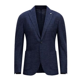 L.B.M. 1911 Blaue Regular Fit Americana Jacke - - Jackets - Herren - Blau - L