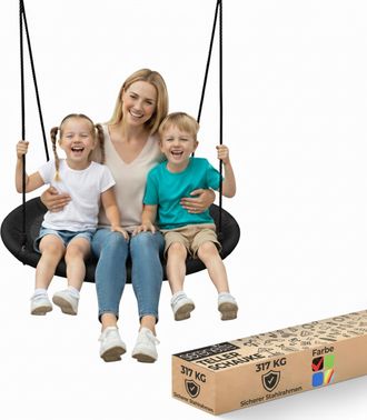 SereneLife Flying Fun Toy - Indoor/Outdoor H&auml;ngendes Schaukelspielzeug, Metall, Schwarz, Einheitsgr&ouml;&szlig;e