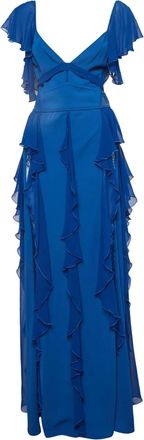 Elie Saab 2024 Georgette-Kleid - Blau