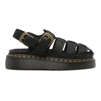 Dr. Martens Schwarze K&auml;figsandalen mit antikem Effekt - - Shoes - Damen - Schwarzk - 40 EU