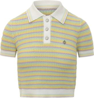 Casablanca Femme, Pulls, Multicolore, Taille: 40 FR Bourgeois Striped Polo