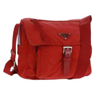 Prada Pre-owned Nylon sacs-prada - Femme - Pre-owned - Rouge - Taille: ONE Size