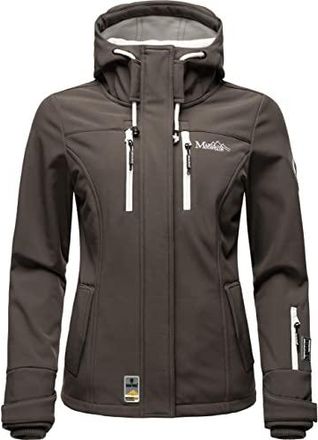 Marikoo Veste softshell mi-saison avec capuche pour femme Taille XS à 3XL, anthrazit, M