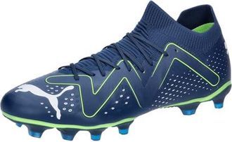 Puma FUTURE MATCH FG/AG JR, Chaussures de Sport Mixte Enfant, Bleu Persan Puma Blanc Pro Vert, 46.5 EU