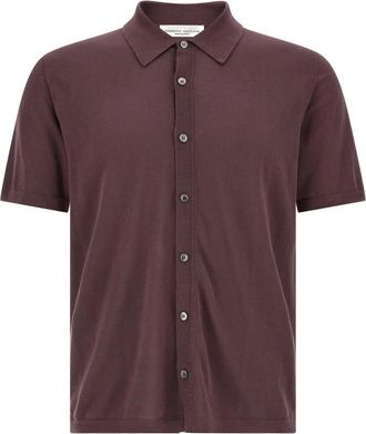 Roberto Collina Homme, Chemises, Rouge, Taille: XL Chemise en maille de coton